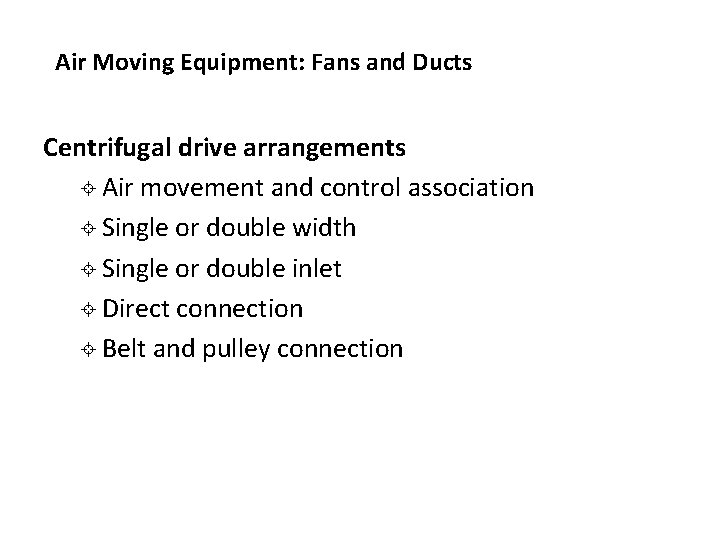 Introduction to Energy Management WeekLesson 10 Air Moving