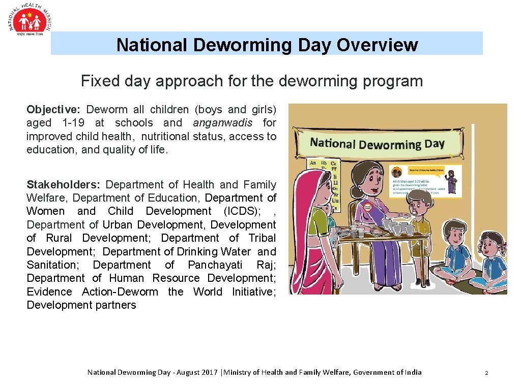 National Deworming Day August 2017 Training of Block