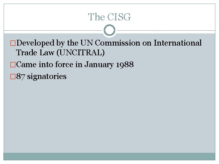 Overview of Relevant Legal Frameworks for the Vis