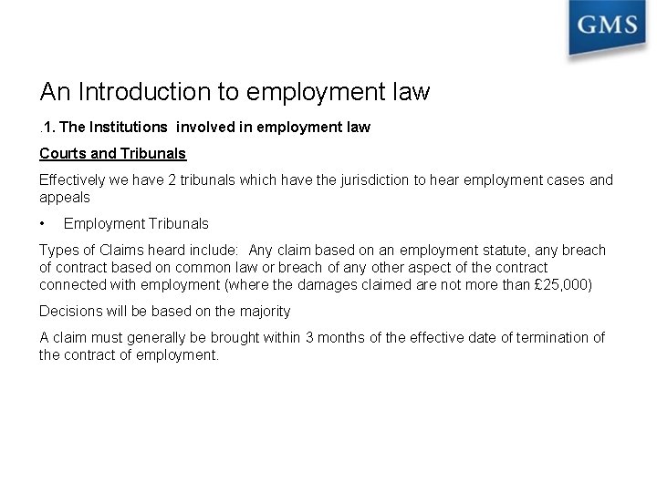 An Introduction to Employment Law Enterprise and its