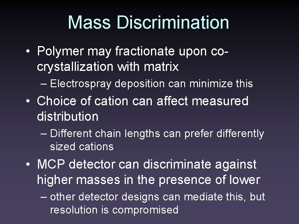 MS Analysis of Synthetic Polymers Mass Spectrometry Reviews