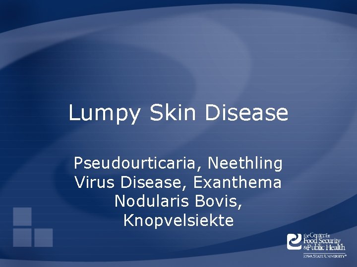 Lumpy Skin Disease Pseudourticaria Neethling Virus Disease Exanthema