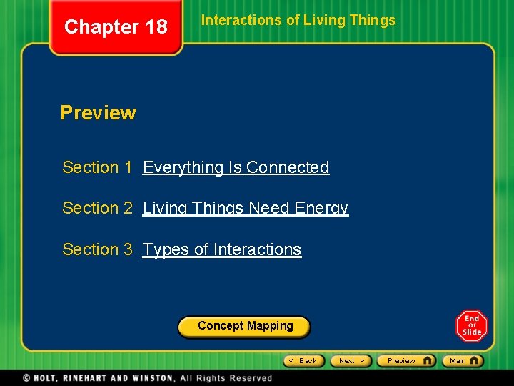 Chapter 18 Interactions of Living Things Preview Section
