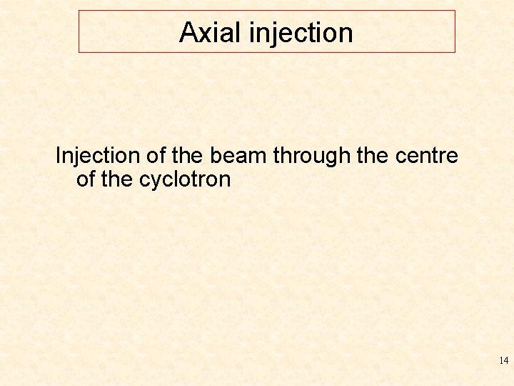 Cyclotrons Chapter 2 Basic Longitunal dynamics Acceleration Injection