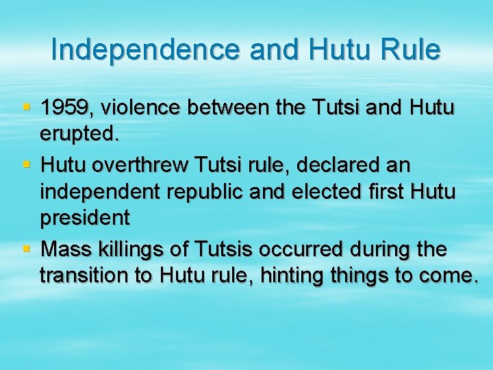HUTU TUTSI Rwanda Whats going on Vocabulary Terms