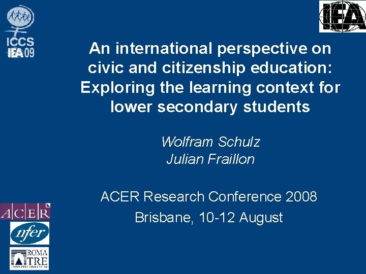 An international perspective on civic and citizenship education