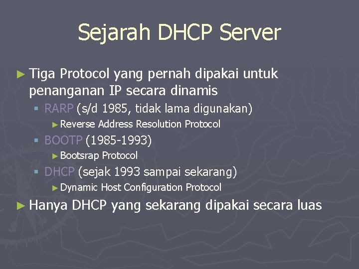 DHCP Server Konsep dan Penerapan Politeknik Elektronikan Negeri
