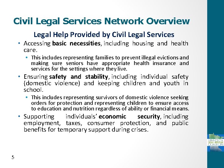Seeking Justice for All An Overview of Minnesotas