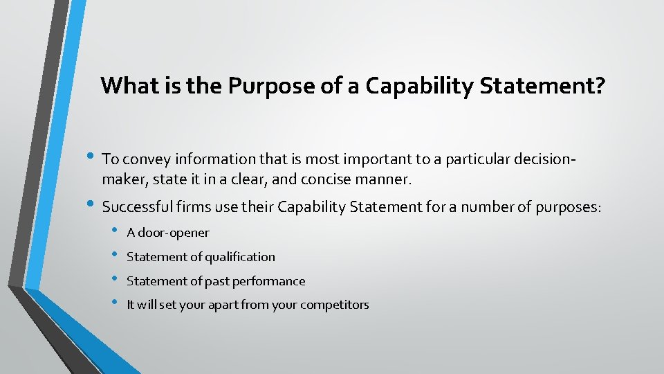 How to Write a Powerful Capability Statement For