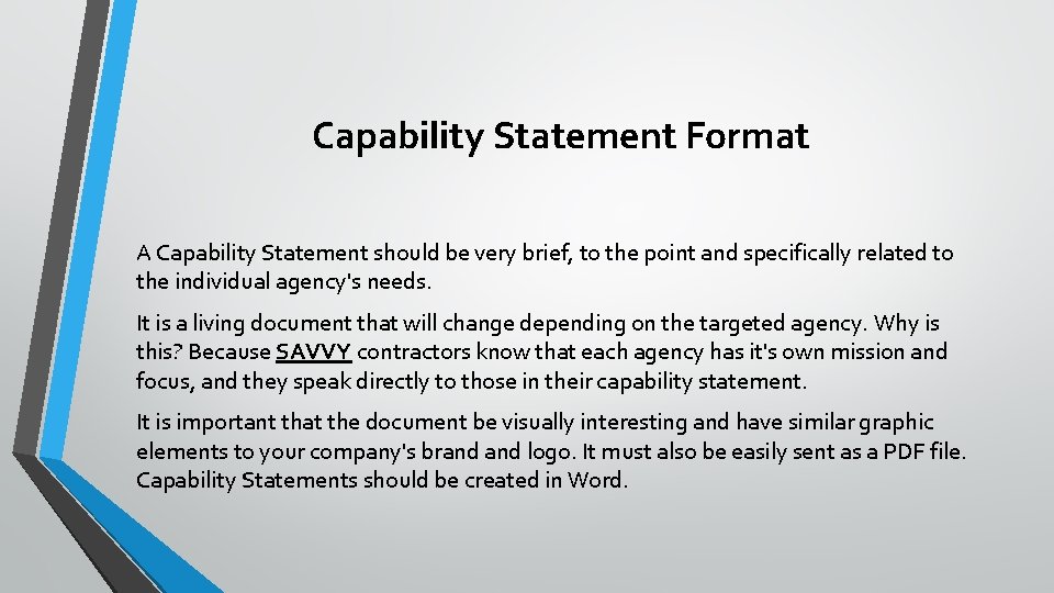 How to Write a Powerful Capability Statement For