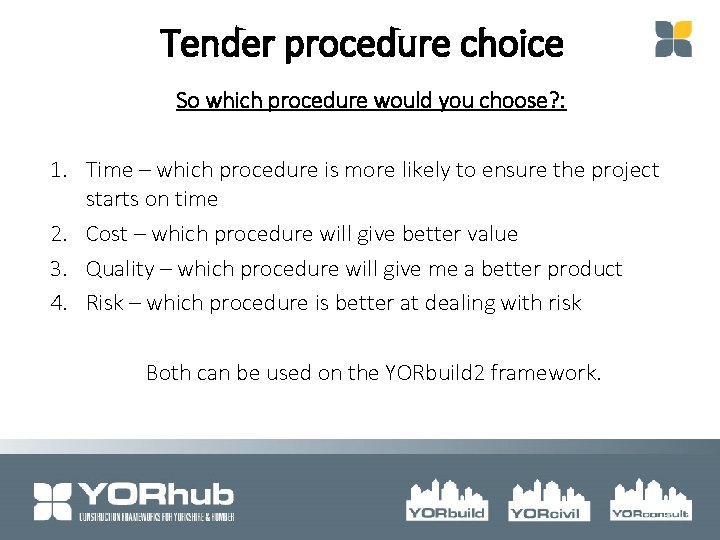 Single Stage v Two Stage Tendering within the