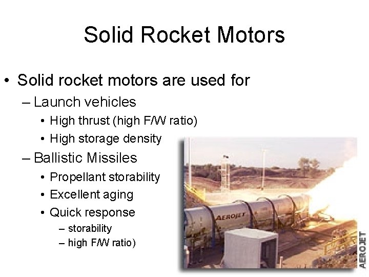 Lesson 9 Solid Rocket Propulsion Basics Dr Andrew