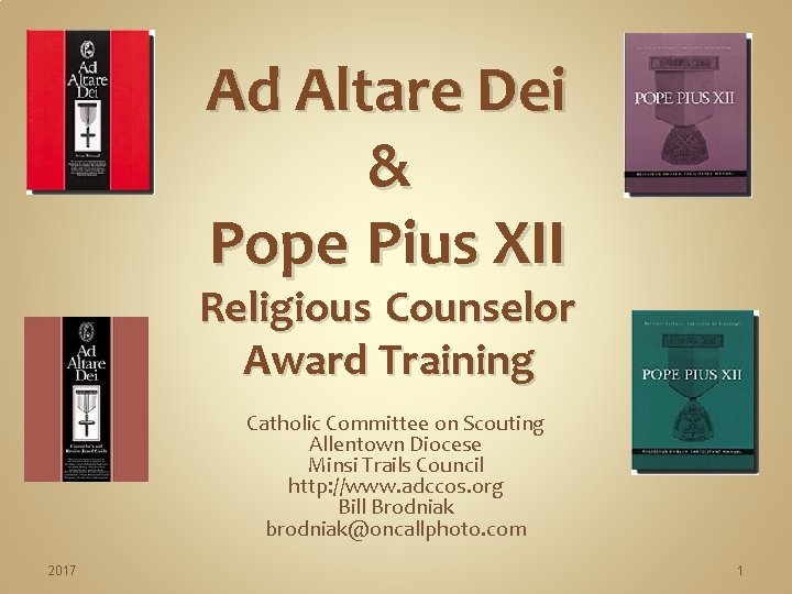 Ad Altare Dei Pope Pius XII Religious Counselor