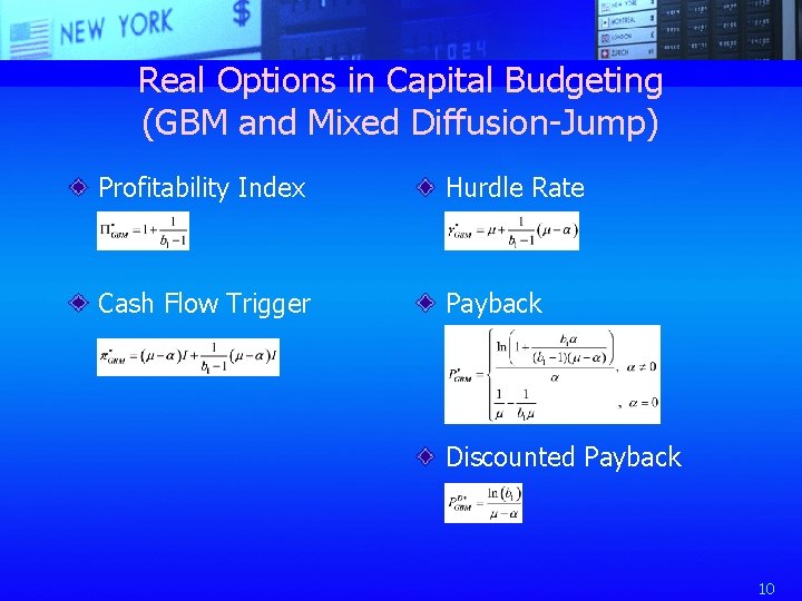 Rules of Thumb in Real Options Applications George
