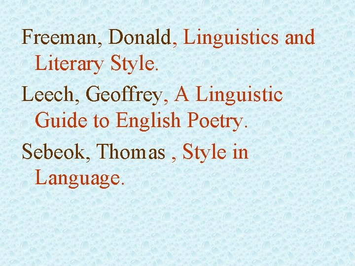 A Brief Introduction to Stylistics By Dr K