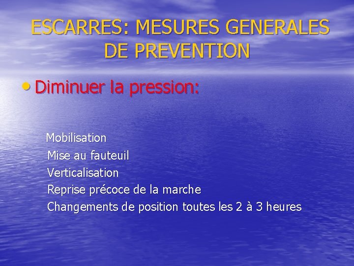 PREVENTION ET TRAITEMENT DES ESCARRES DE LADULTE DEFINITION