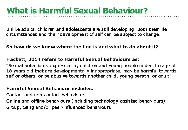 Peer on Peer Abuse and Harmful Sexual Behaviour