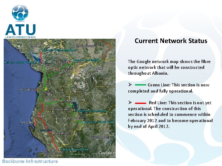 ALBANIAN NATIONAL FIBER OPTIC NETWORK Infrastruktur Backbone 1