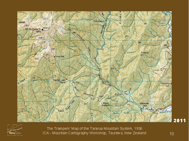The Trampers Map of the Tararua Mountain System