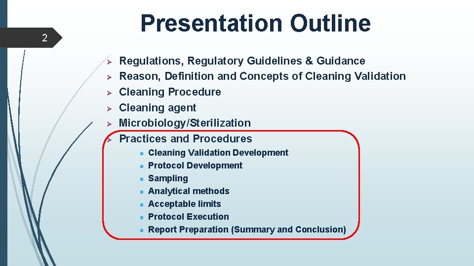 Presentation Outline 2 Regulations Regulatory Guidelines Guidance Reason