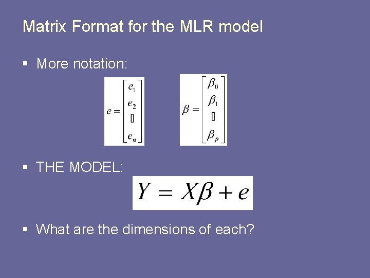 Lecture 13 Diagnostics in MLR Variance Inflation Factors