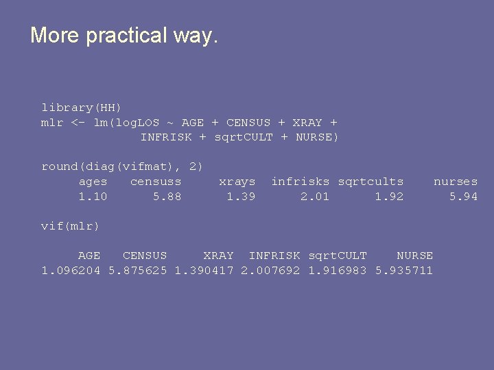 Lecture 13 Diagnostics in MLR Variance Inflation Factors