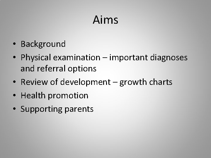 Six week baby check By Catherine Locke GPST