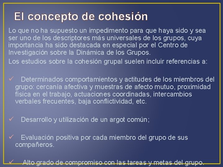 Cohesin y comunicaci n El concepto de cohesin