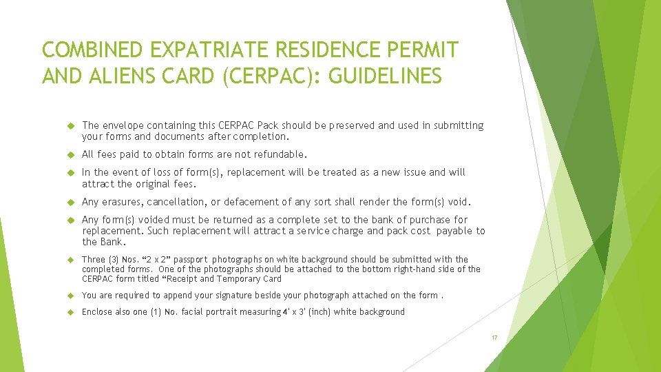 NIGERIAN IMMIGRATION POLICY BEING A PRESENTATION BY I