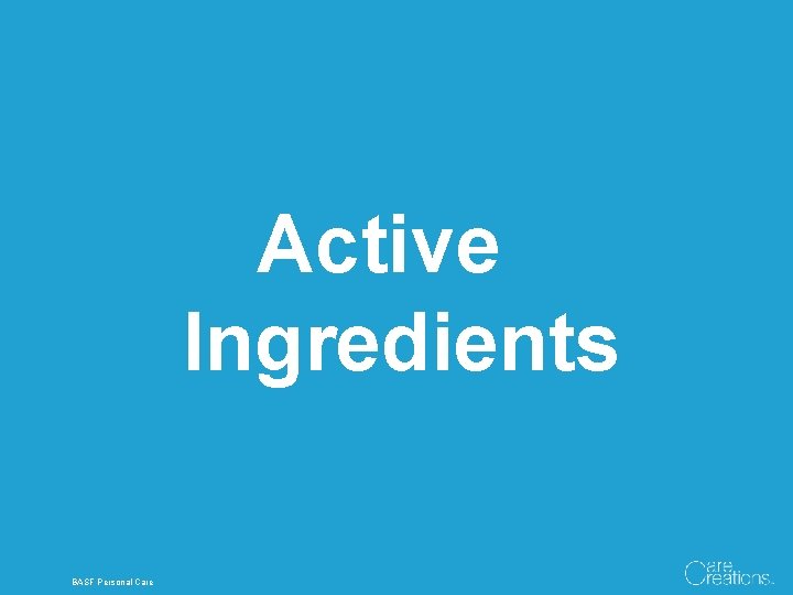 Active Ingredients 1 BASF Personal Care Activos BASF