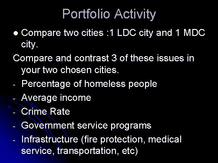 Big City Life LDC vs MDC All major