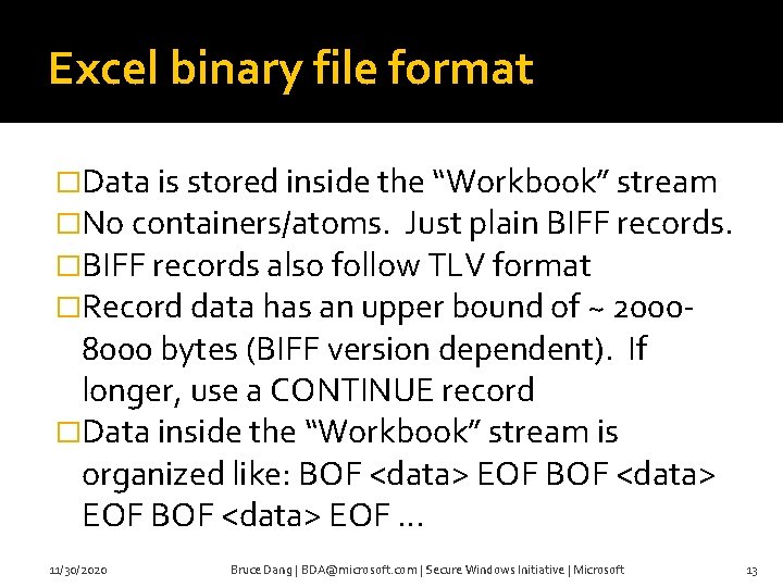 Bruce Dang Secure Windows Initiative SWI Microsoft Methods