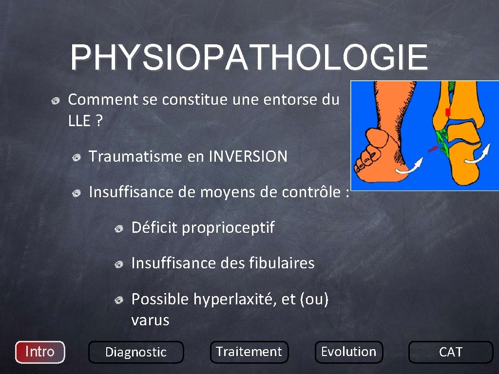 ENTORSES DE LA CHEVILLE EPIDEMIOLOGIE Urgence traumatique la