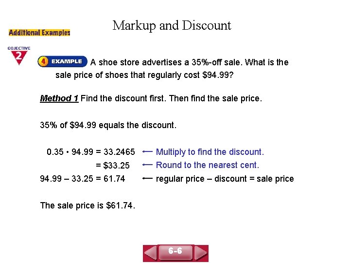 COURSE 3 LESSON 6 6 Markup and Discount