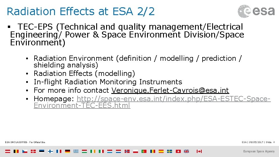 Radiation Environment and its Effects in EEE Components