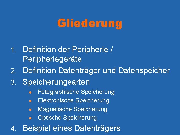 Peripherie Volker Gallin Lernziele Was ist Peripherie Unterschiede