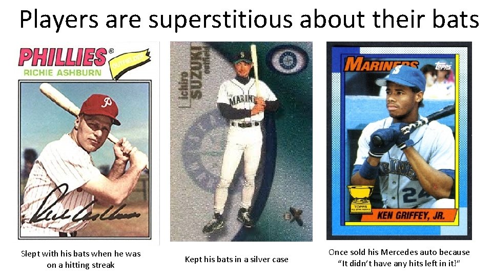 Baseball Superstitions Your game lid should last all