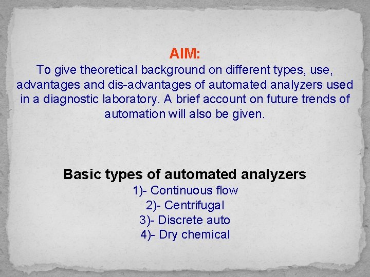 CLINICAL CHEMISTRY AUTOANALYZERS PREPARED BY Dr Adeel Chaudry