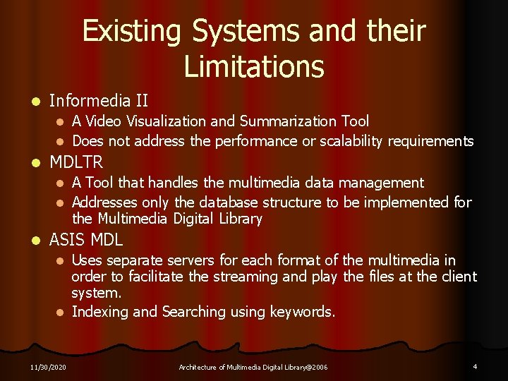 Performance and Scalability Issues of Multimedia Digital Library