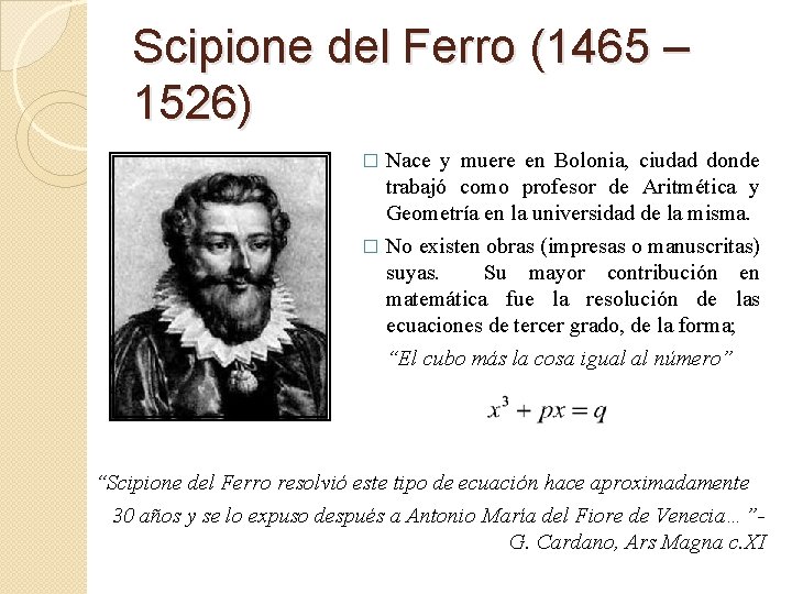 Cardano Tartaglia Una historia de traicin Berrondo Rodrigo