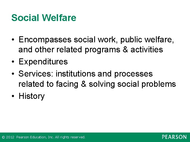 Chapter 1 What is Social Work Social Welfare