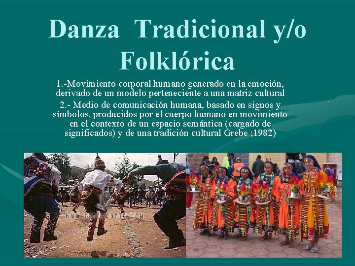 QUE ENTENDEMOS POR CLASIFICACION DE LA DANZA TRADICIONAL