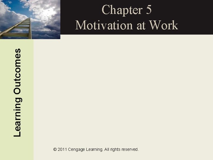 Learning Outcomes Chapter 5 Motivation at Work 2011