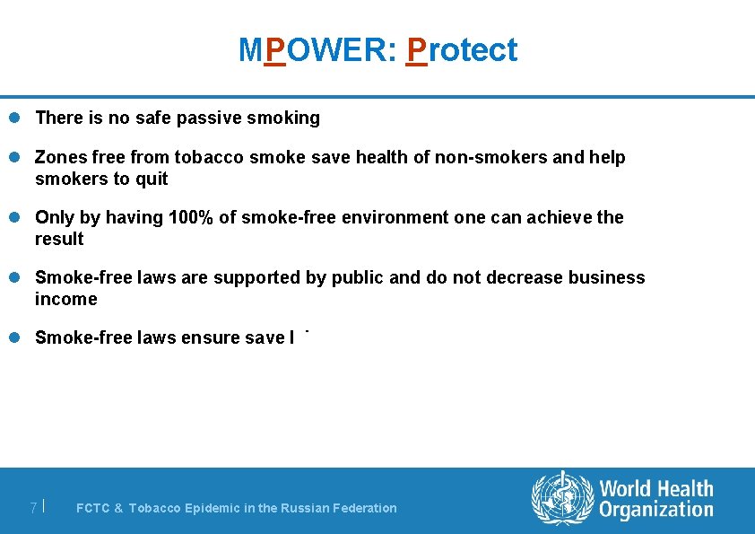 Tobacco control in the Russian Federation Nataliya Toropova
