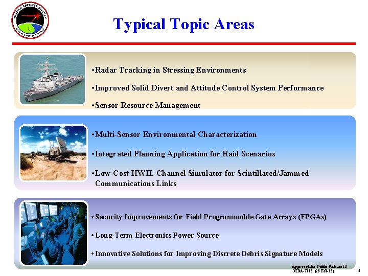 Missile Defense Agency Advanced Research Overview Dr Douglas