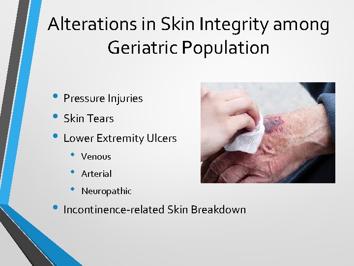 Wound Management in the Elderly Stephanie Yates MSN