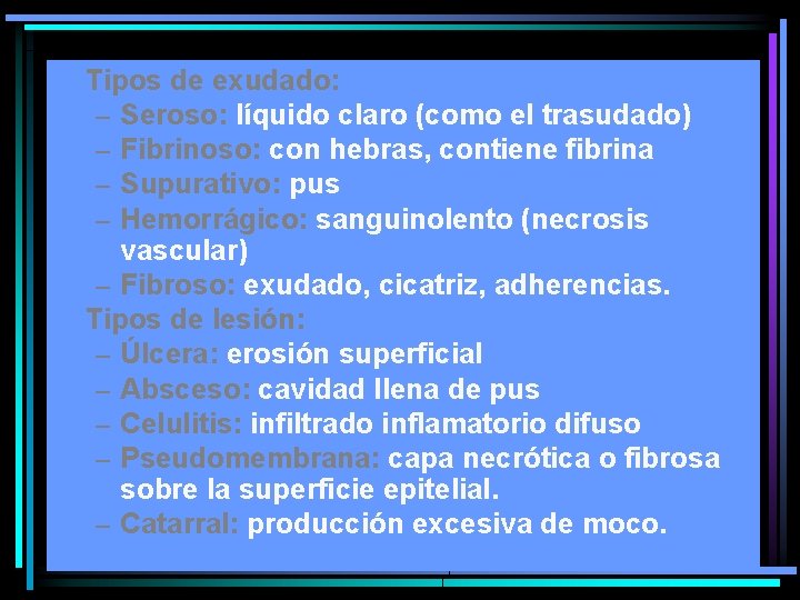 ASPECTOS BASICOS DE LA INFLAMACION Margarita Paz Curso
