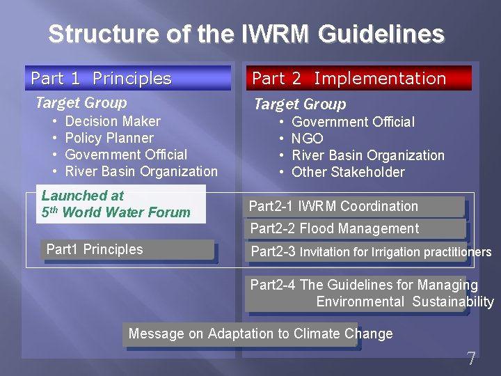 Session 12 IWRM Guidelines at River Basin Level