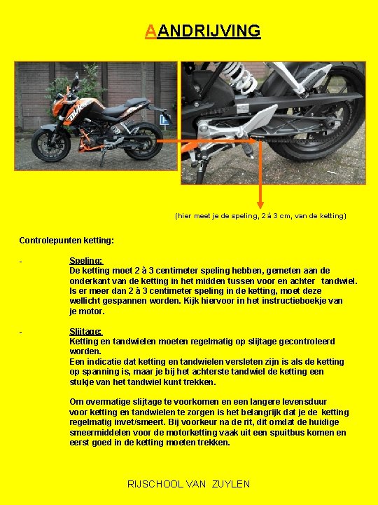 VOERTUIGCONTROLE BRAVOK KTM DUKE 125 390 RIJSCHOOL VAN