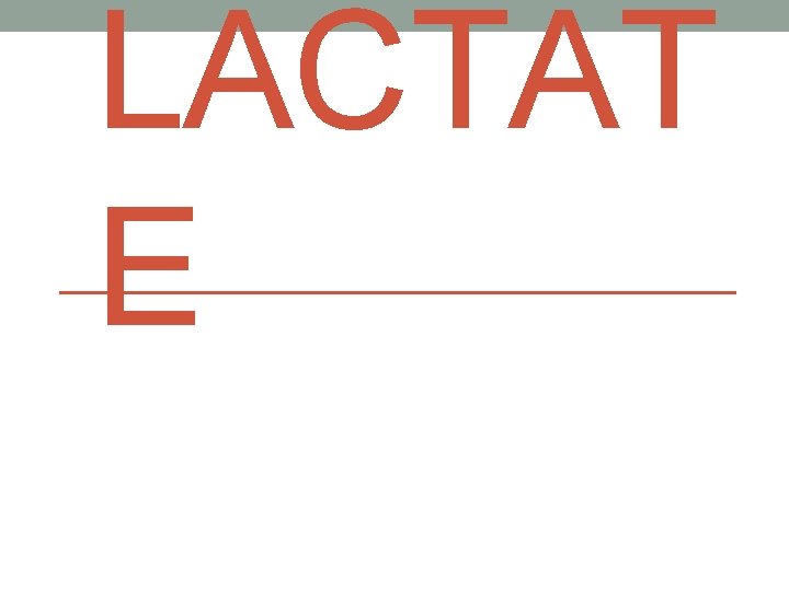 LIP LACTATE INFLECTION POINT LIP When we exercising